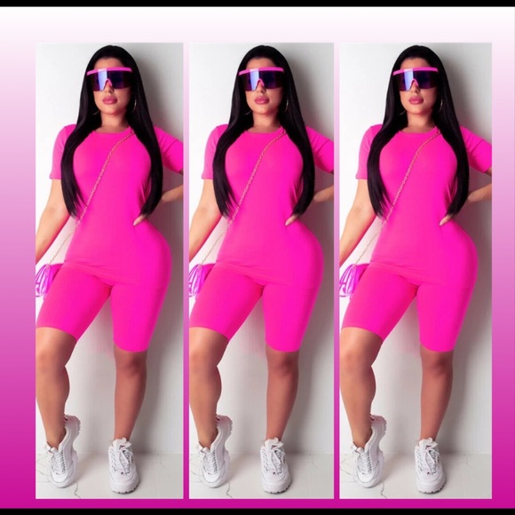 sparkle boutique styles | Shorts | Hot Pink Shorts Set | Poshmark